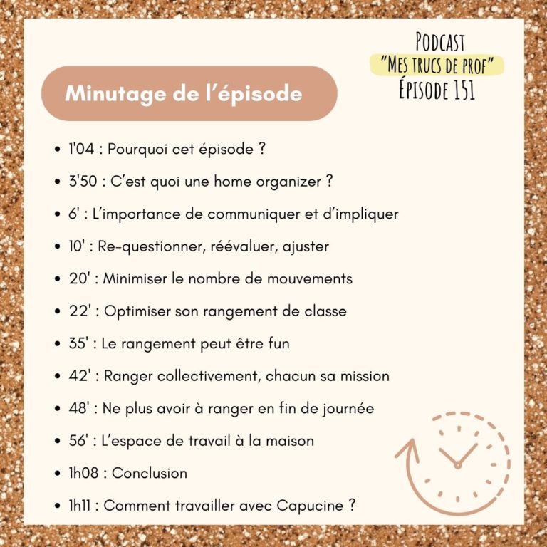 Ép. 151 : Ranger & Organiser sa classe, son bureau,